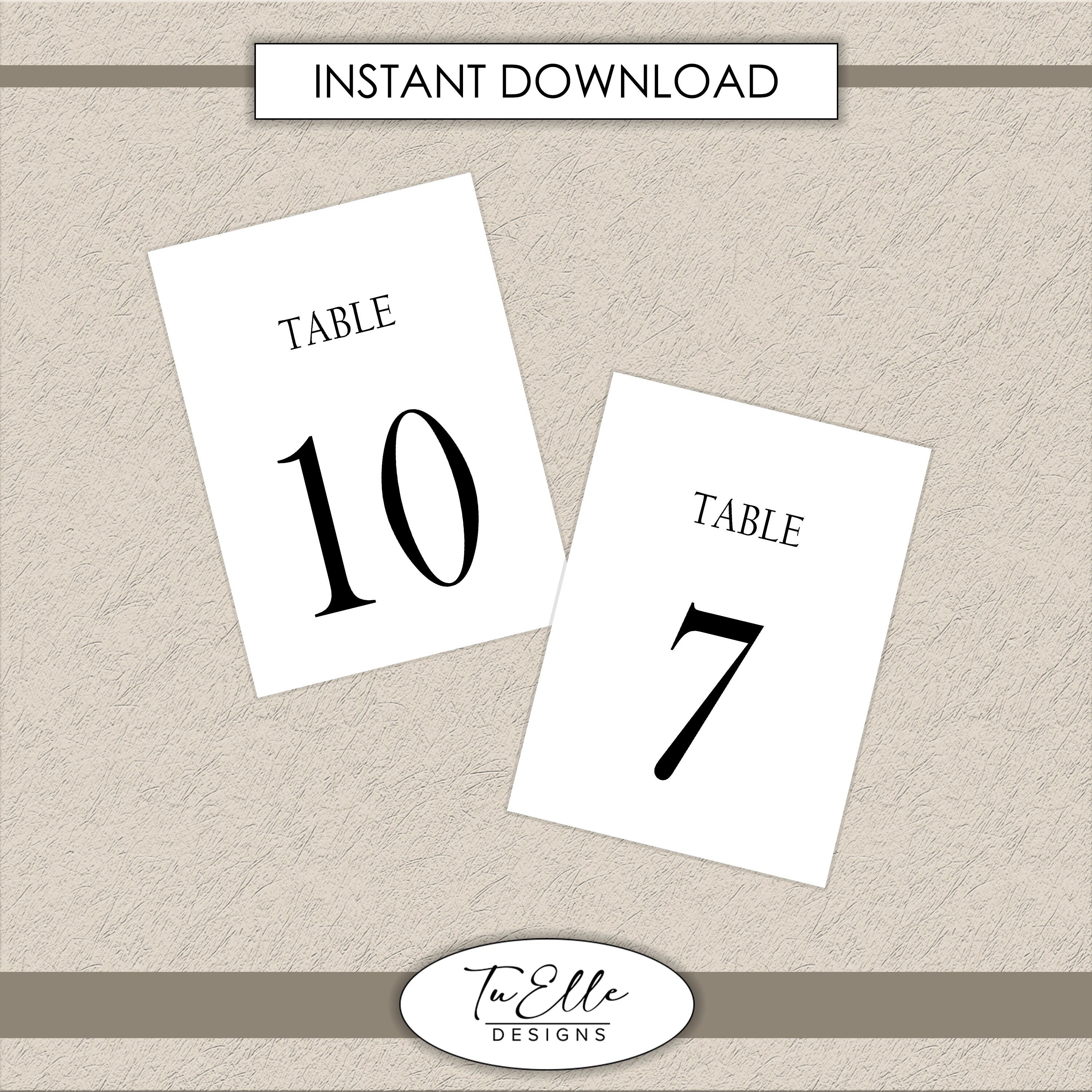 INSTANT DOWNLOAD Table Numbers Printable Numbers 1-40 - Etsy