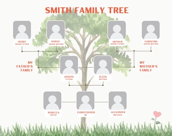 Kids Family Tree Printable Family History Project - Etsy