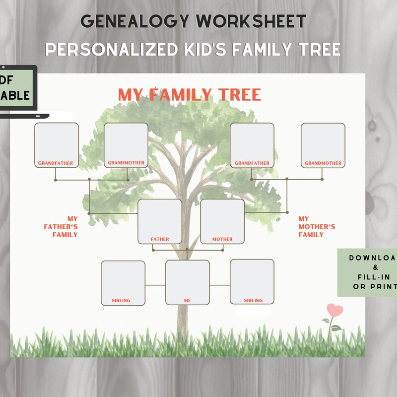 Printable Family Tree - Etsy