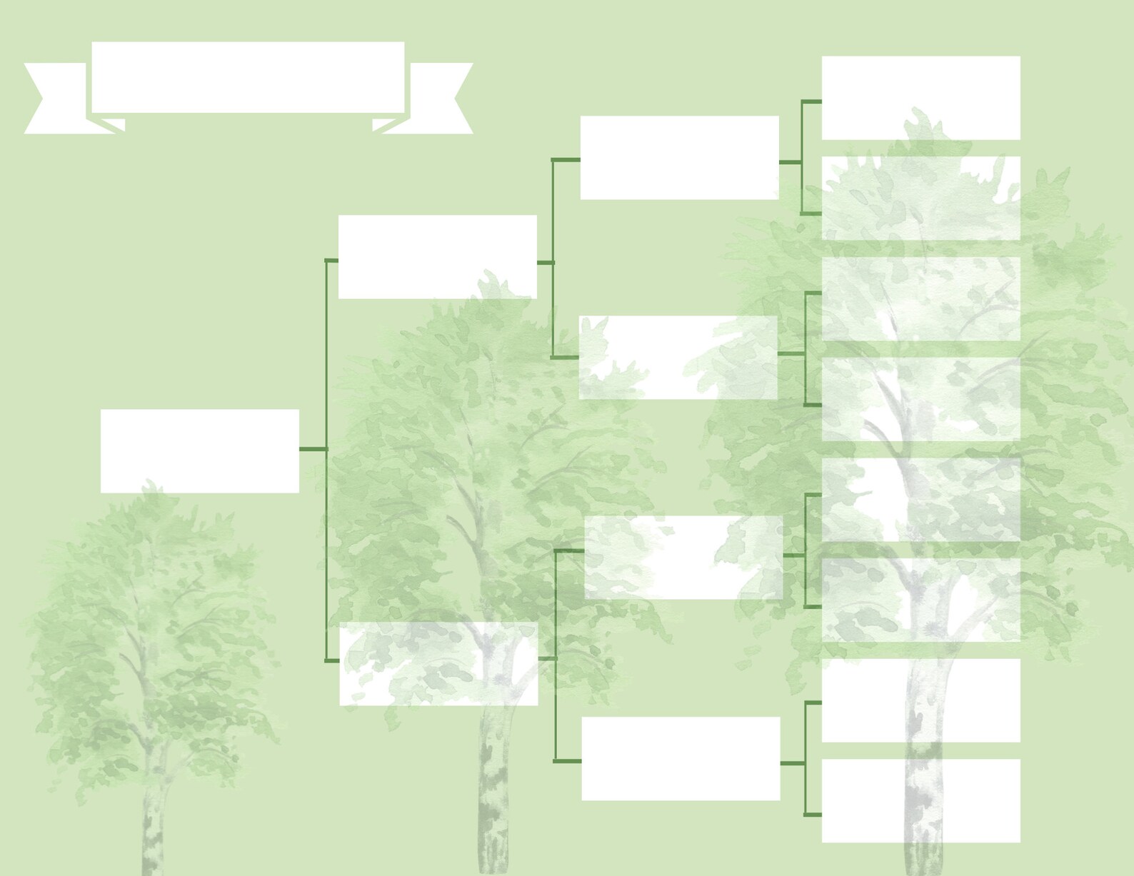Family Tree Pedigree Chart 4 Generations Download Print - Etsy