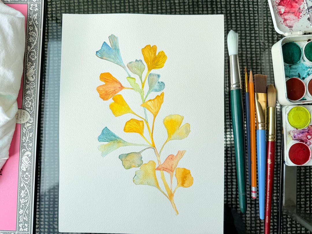 Original Watercolor Botanical Painting, Watercolor Flowers, Modern ...