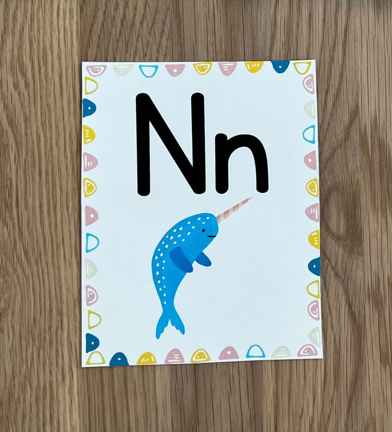 Large ABC Flashcards Alphabet Flashcards Preschool Learning Educational ...