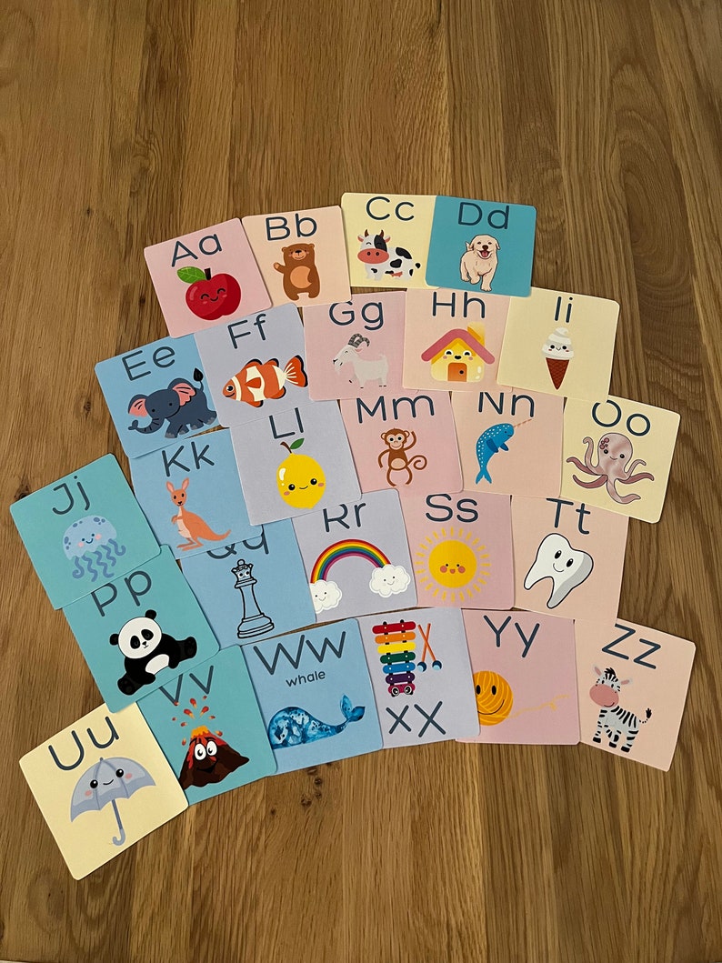 Small ABC Flash Cards Alphabet Flash Cards Preschool Learning Digital ...
