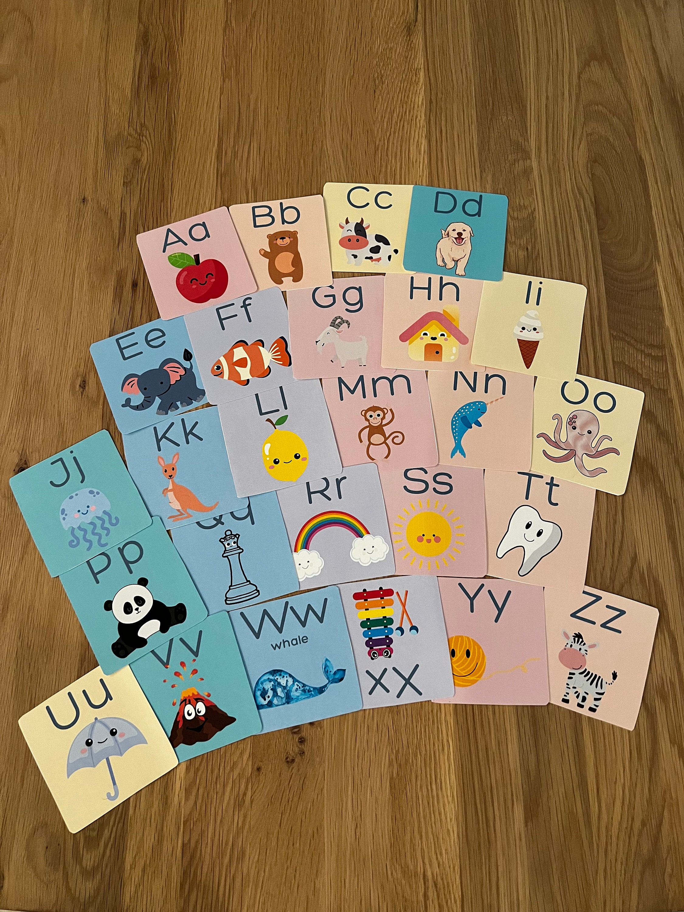 Small ABC Flash Cards Alphabet Flash Cards Preschool Learning Digital ...