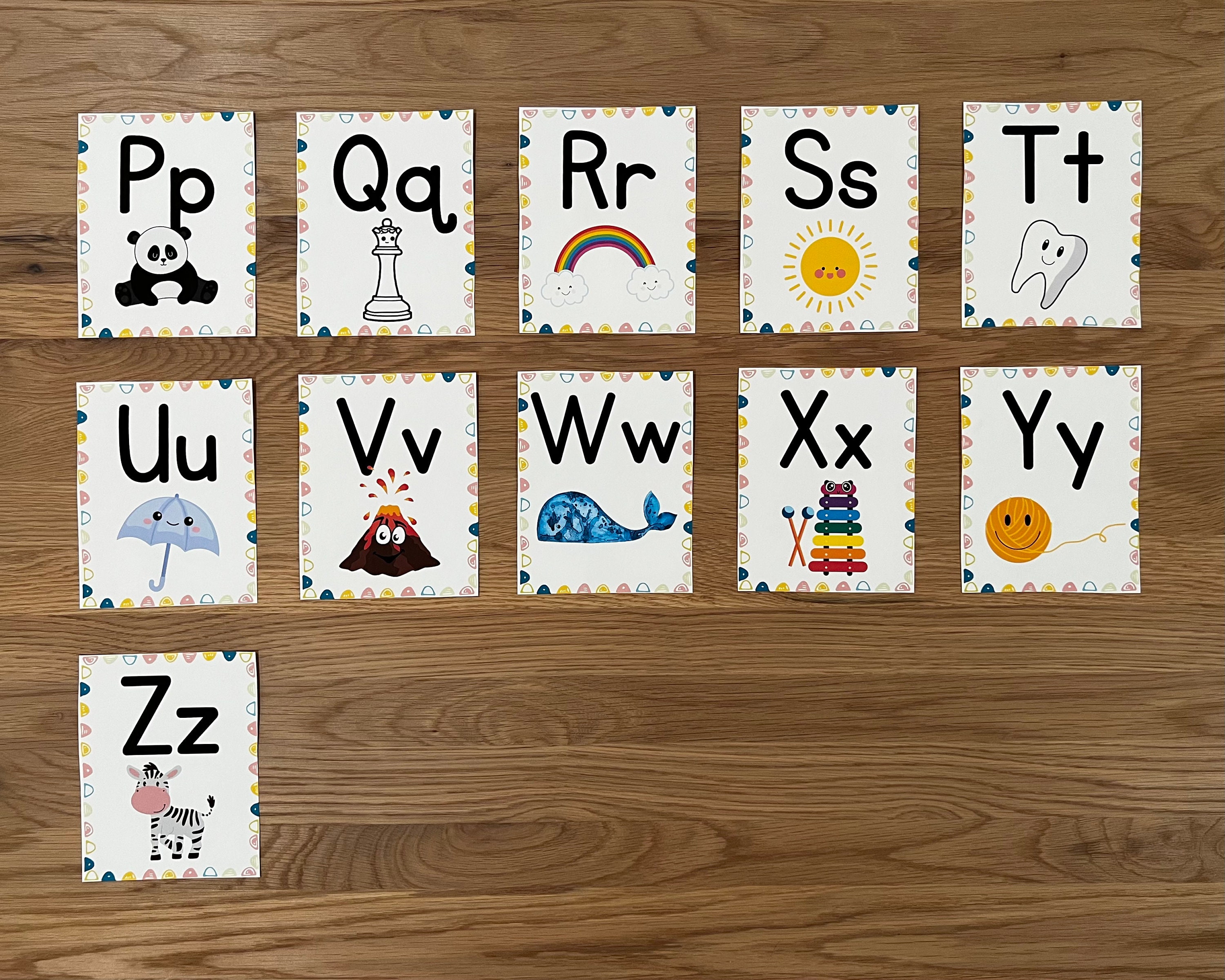 Large ABC Flashcards Alphabet Flashcards Preschool - Etsy