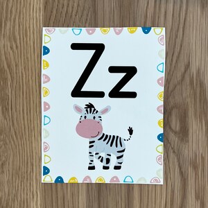 Large ABC Flashcards Alphabet Flashcards Preschool Learning Educational ...