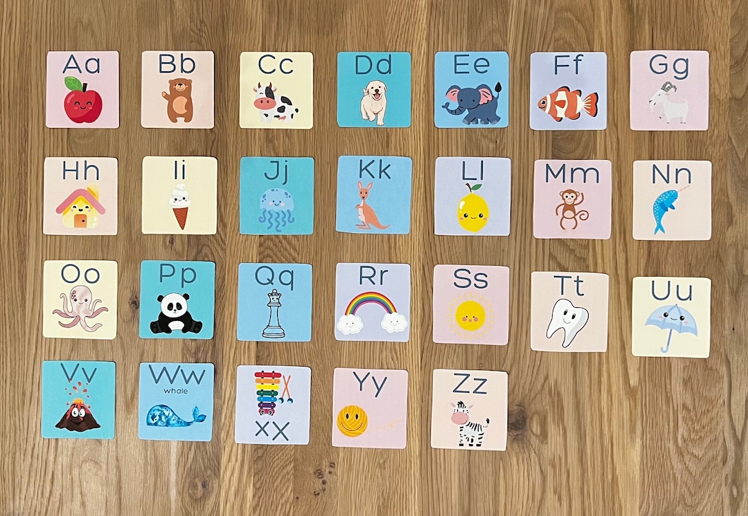 Small ABC Flash Cards Alphabet Flash Cards Preschool Learning Digital ...