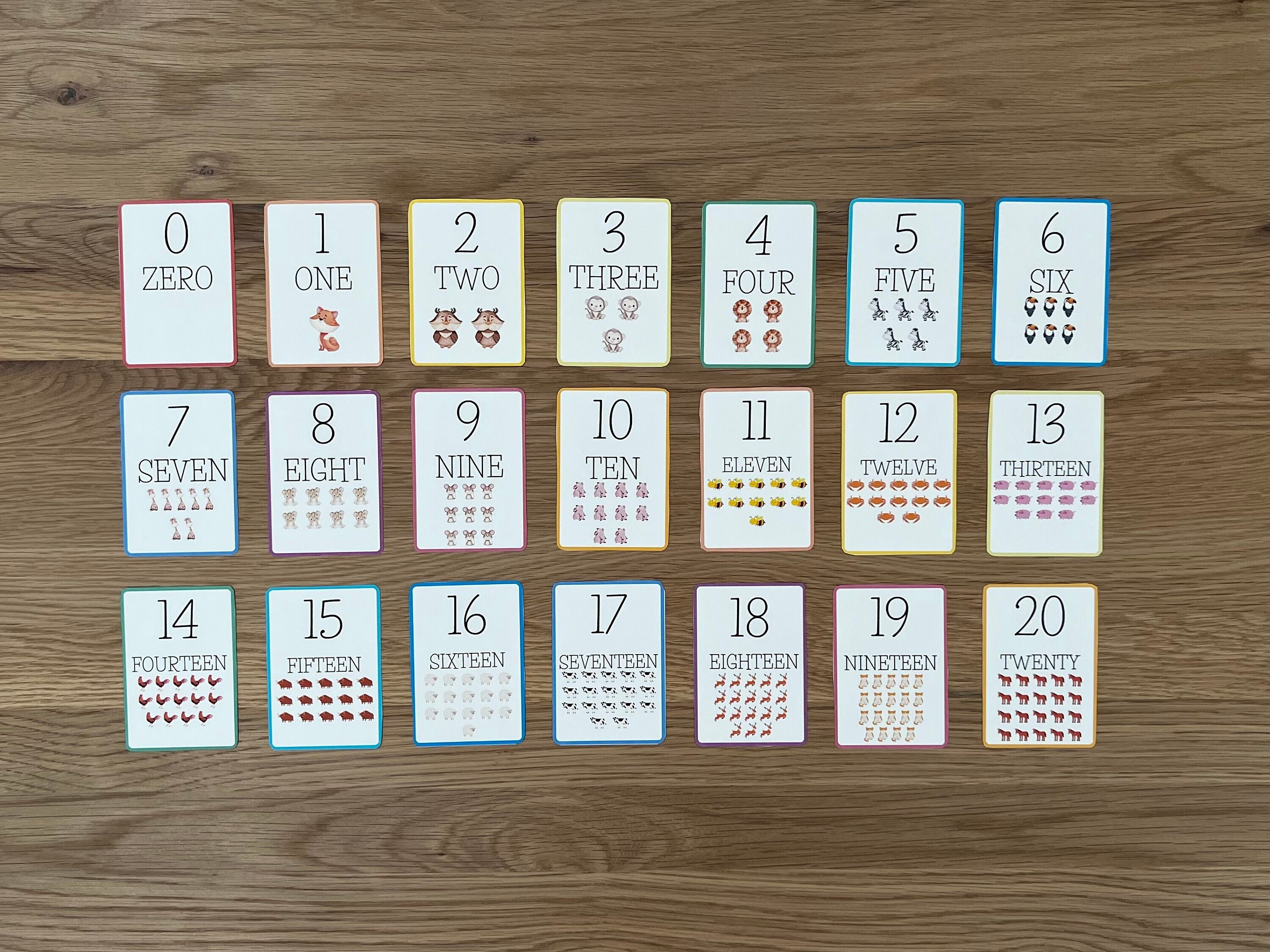 Bundle-numbers 0-20 Small Flashcards-counting 0-20-flashcards-counting ...