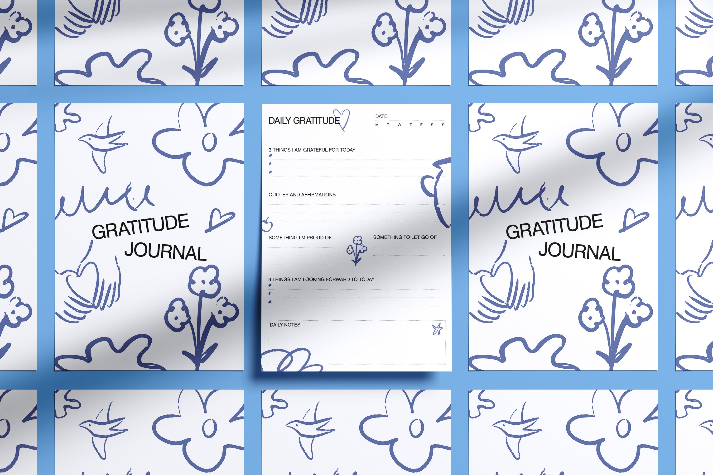 Gratitude Journal Printable Bundle - 9 Printable Pages! Daily Gratitude ...