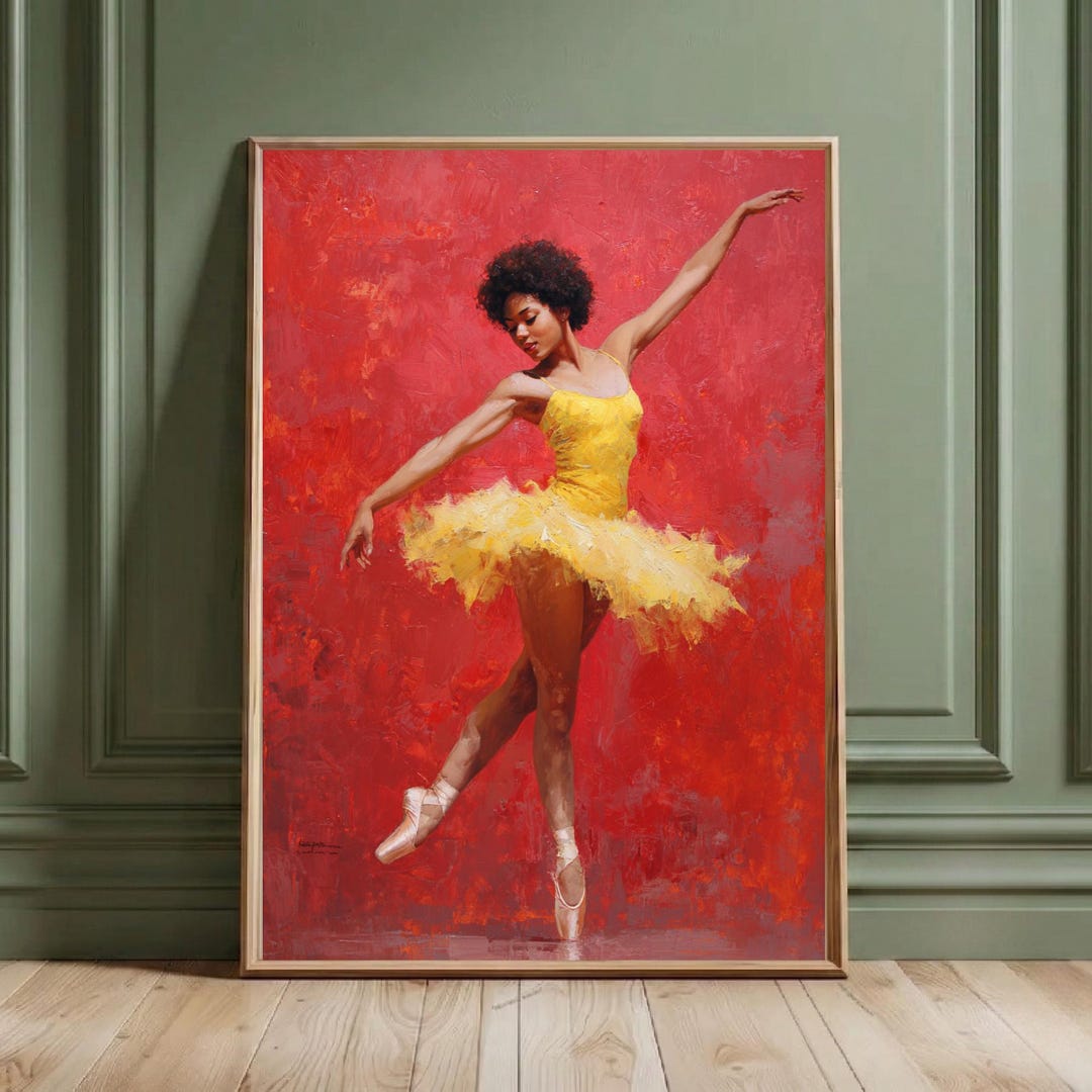 Red Ballet Dancer Art, Canvas or Poster, Bold Statement Wall Decor ...