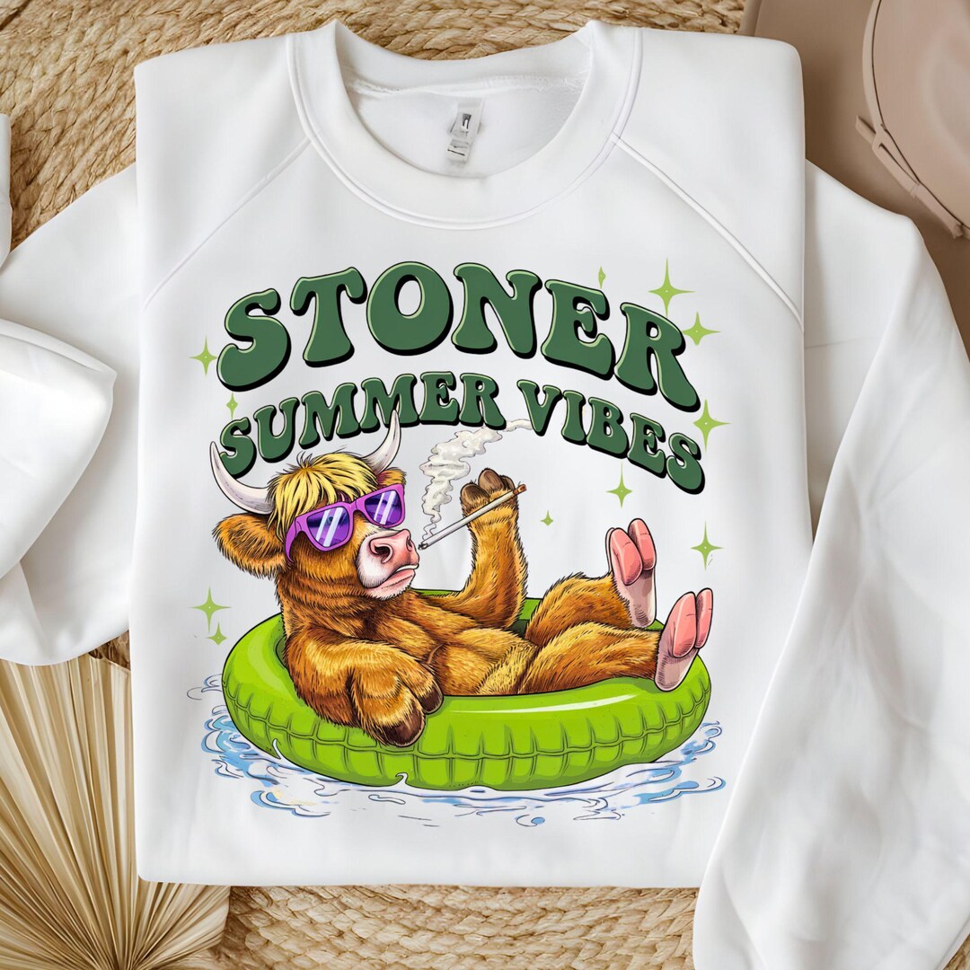 Stoner Summer Vibes PNG | Weed Smoking Sublimation Png | Funny Stoner ...