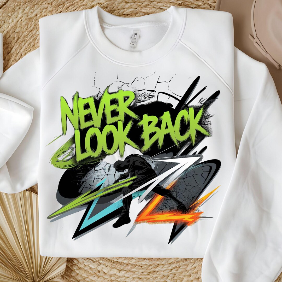 Never Look Back - Inspiration T-shirt Design | Motivational Design ...