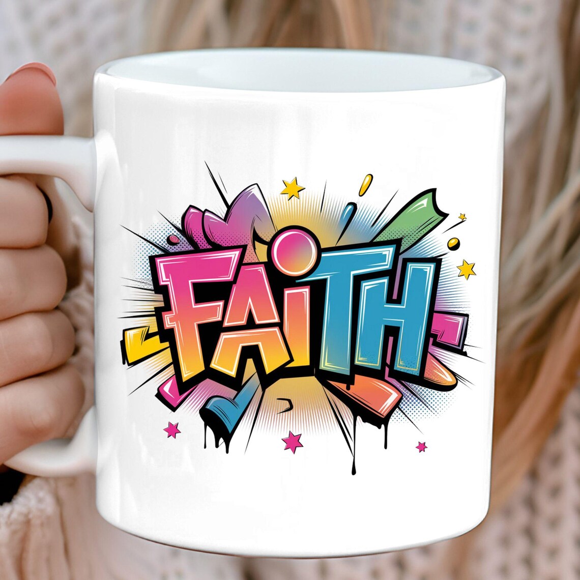 Faith - Colorful Typography Png | Faith Christian Belief T-shirt Design ...