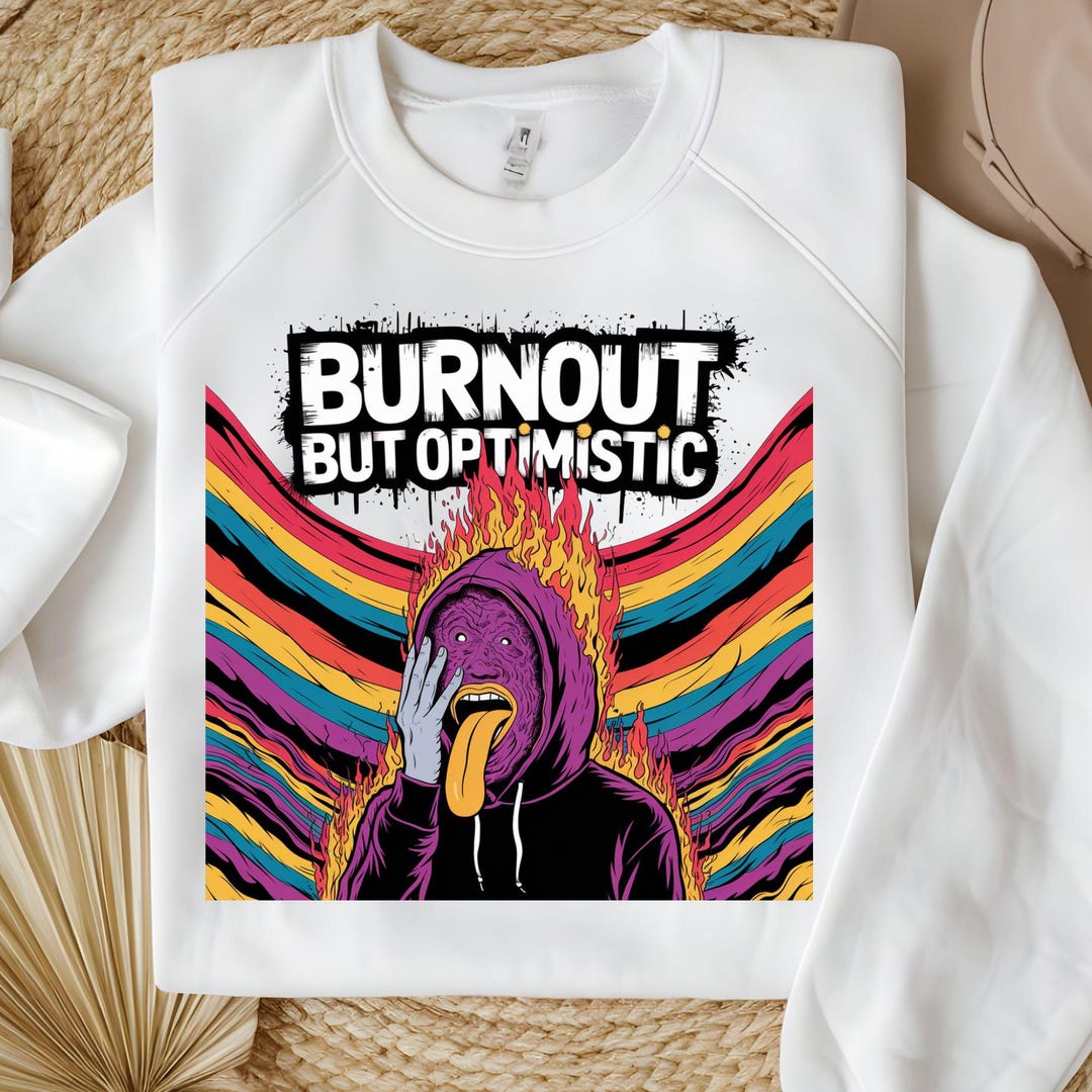 Burnout but Optimistic T-shirt Design | Colorful Graffiti-style ...