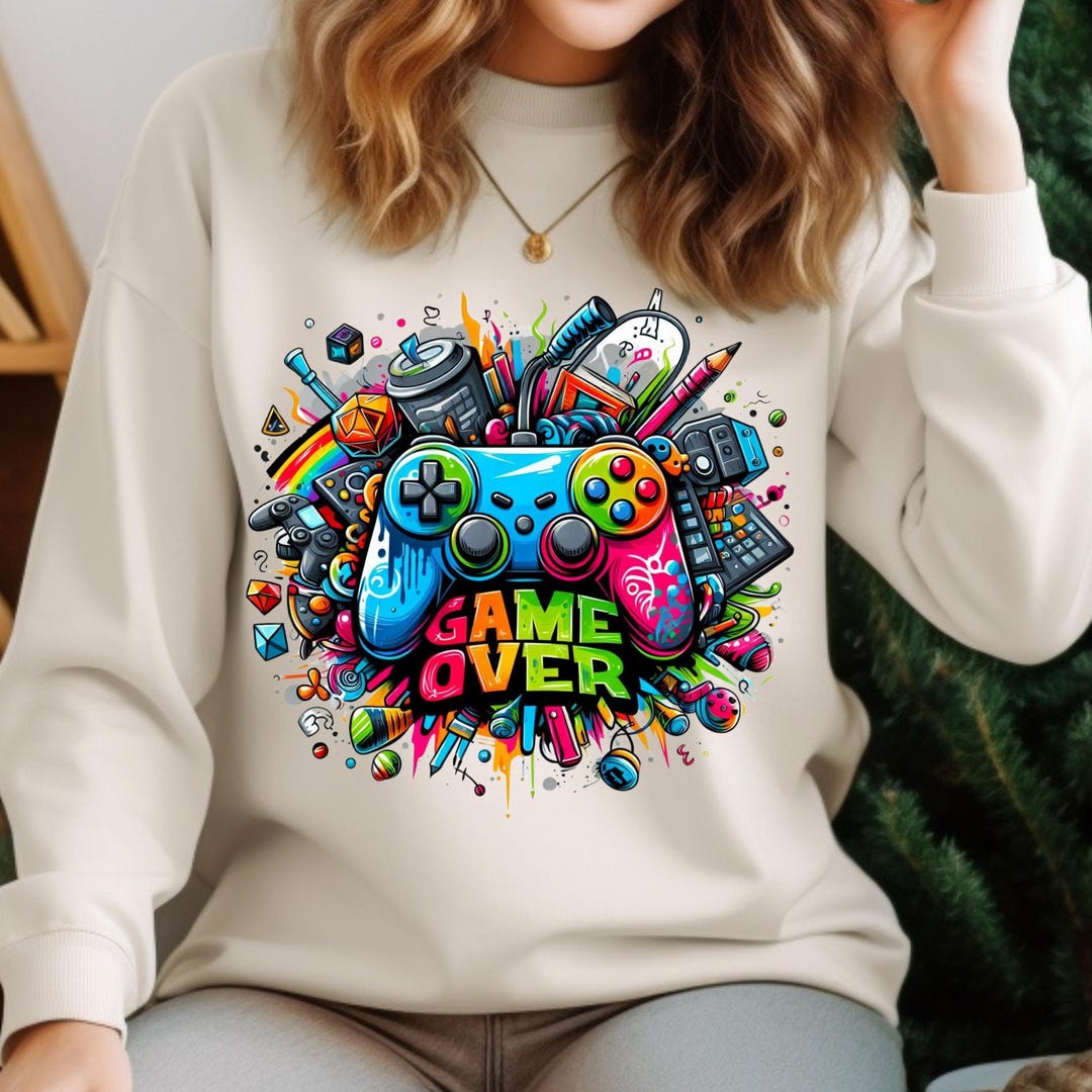 Funky Multi-color Game Over Digital File Controller Logo Design for T ...