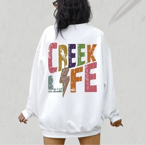 Creek Life PNG SVG Distressed Font Svg Leopard Lightning - Etsy