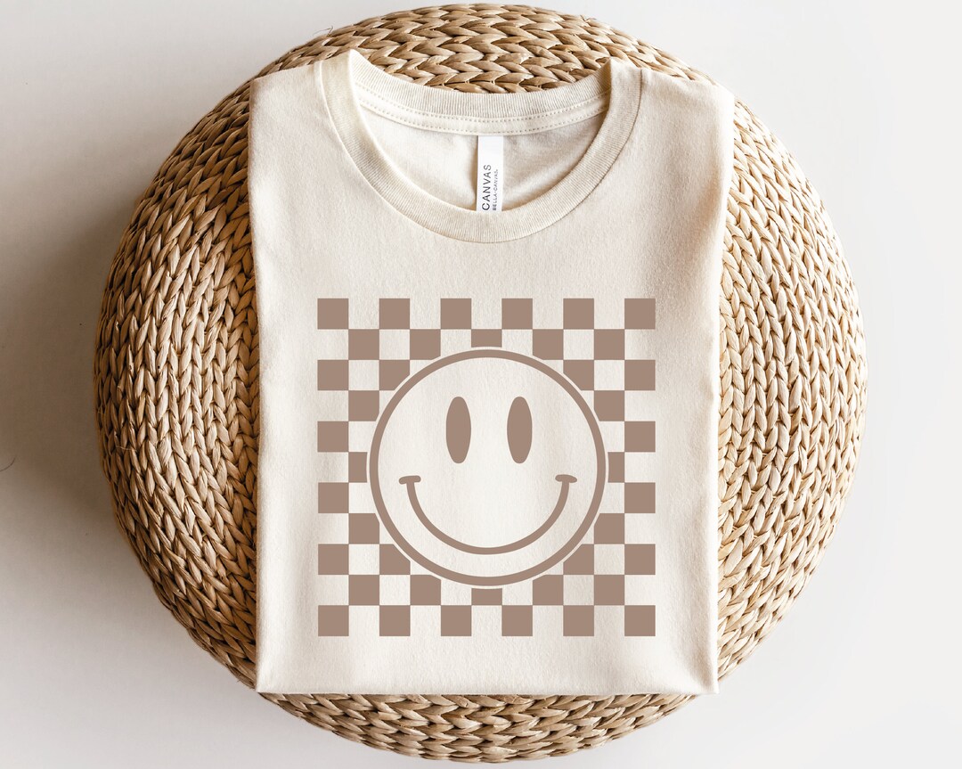Checkered Pattern Smiley Face SVG PNG Retro Smiley Svg - Etsy
