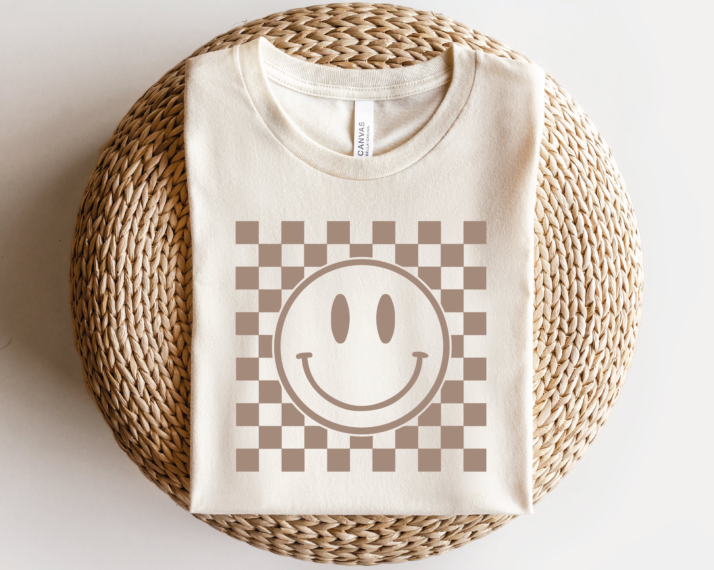 Checkered Pattern Smiley Face SVG PNG Retro Smiley Svg - Etsy