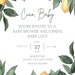 CIAO, BABY Baby Shower Invitation Italian Lemons Theme Baby Shower ...