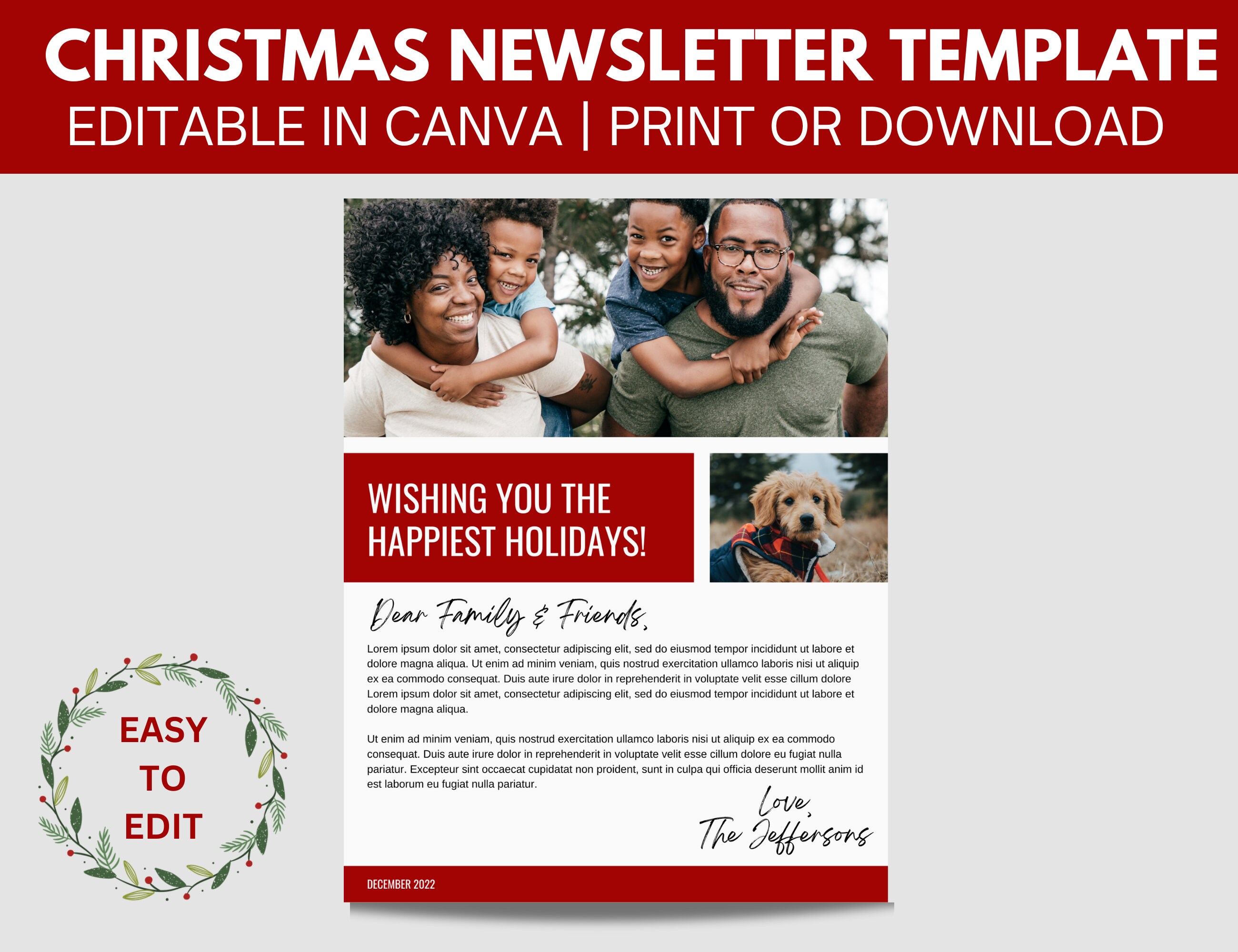 Christmas Newsletter Templates