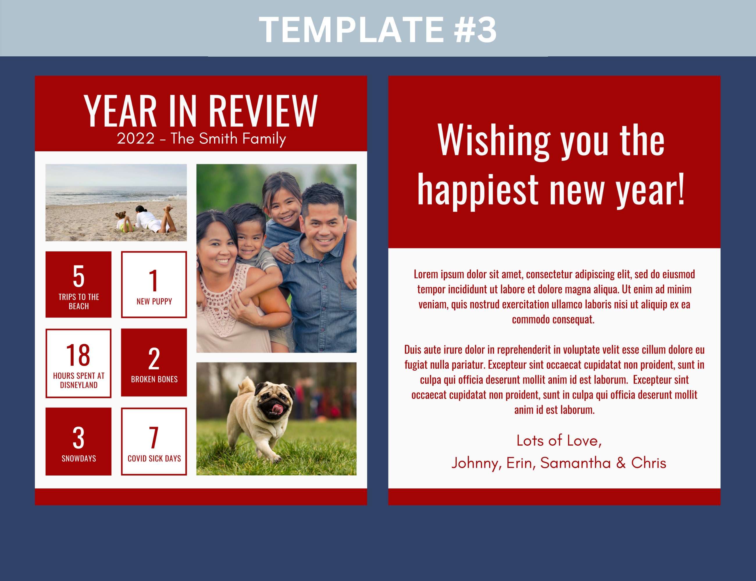 Newsletter Template Bundle 5 Templates Editable in Canva - Etsy