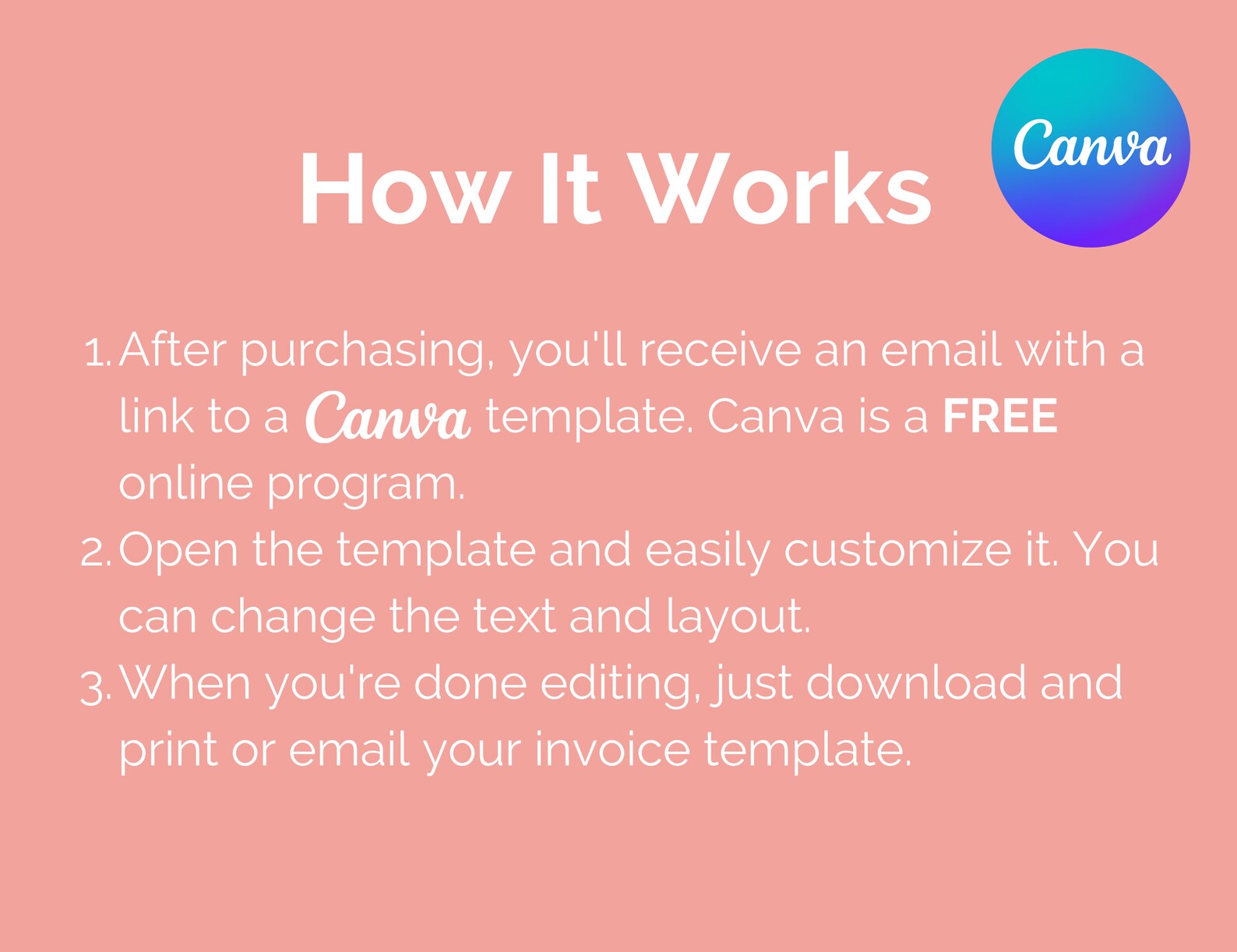 Fun Invoice Template for Creatives | Editable in Canva | 8.5x11'' PDF ...