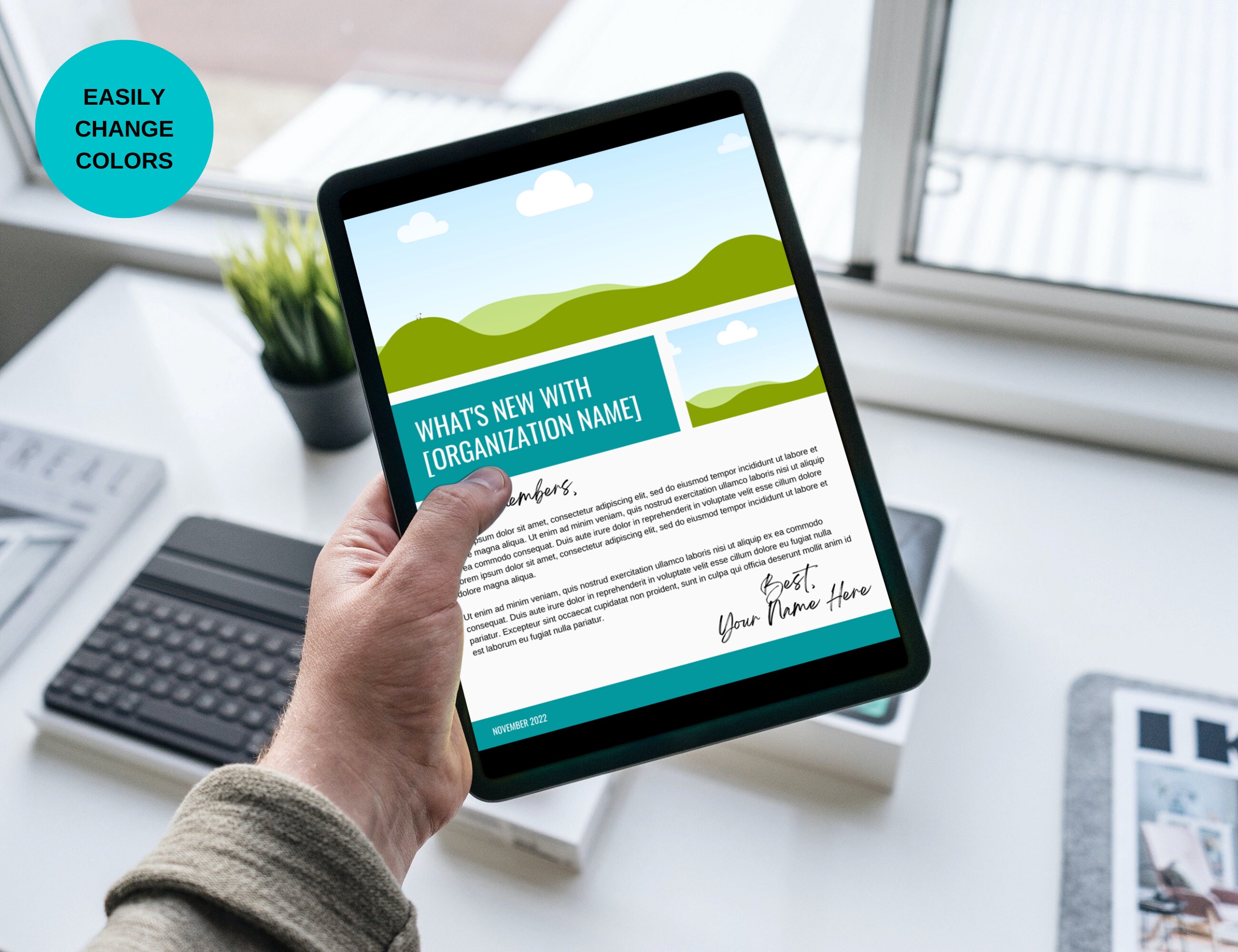 Organization Newsletter Template | Editable in Canva | 8.5 X 11'' - Etsy