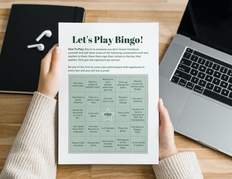 Human Bingo Card Editable & Printable Icebreaker Team - Etsy