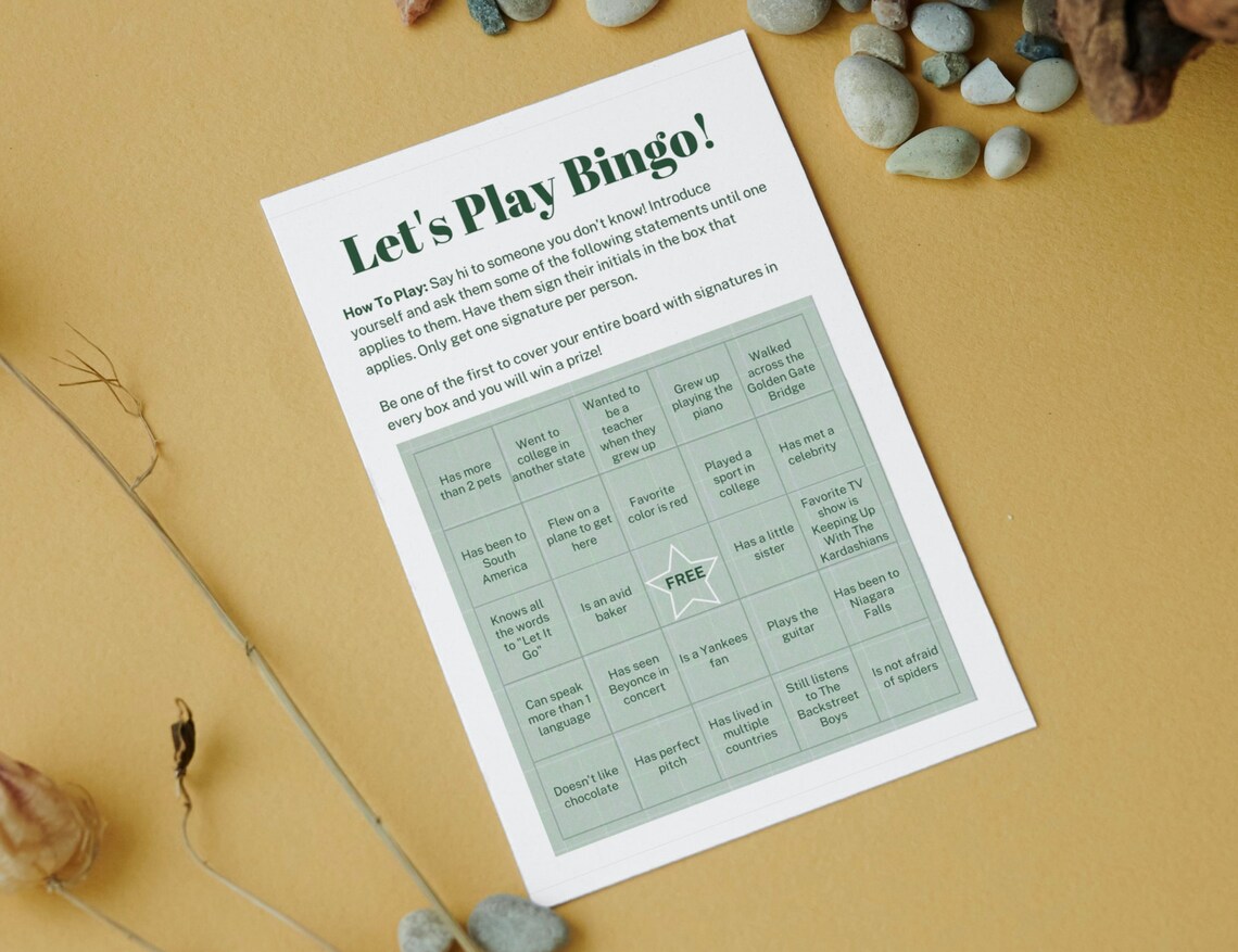 Human Bingo Card Editable & Printable Icebreaker Team - Etsy