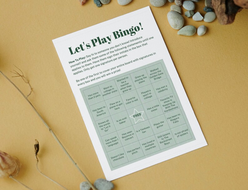 Human Bingo Card Editable & Printable Icebreaker Team - Etsy