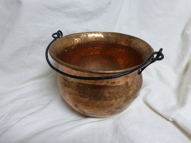 Antique Copper Pot With Handle - Etsy