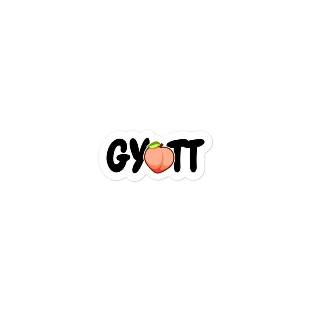 GYATT, Peach Bubble Sticker, Tiktok Trend, Trending Now Sticker, GYATT ...