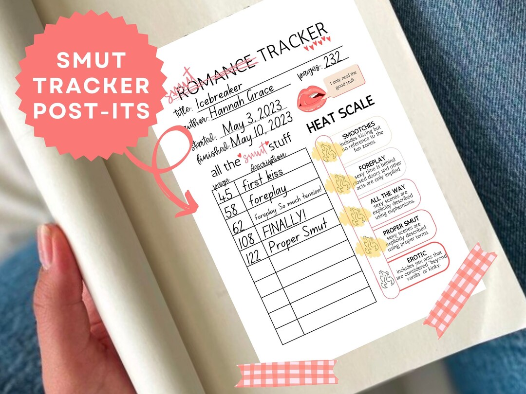 Smut Tracker Smut Bookmark Smut Notebook Reader Notebook Book Journal ...