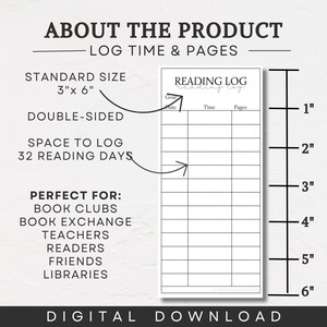 Printable Bookmark Reading Log Reading Tracker Reading Journal Reading ...