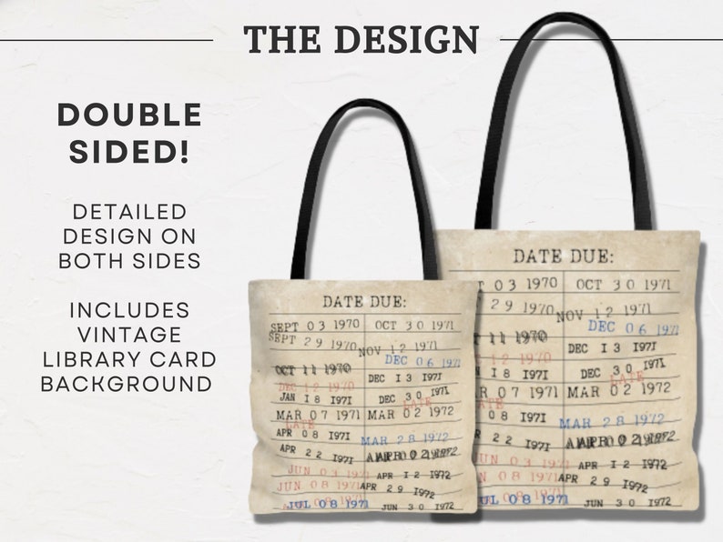 Vintage Library Card Tote Bag for Librarian Tote Bag for Book Lover ...