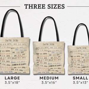 Vintage Library Card Tote Bag for Librarian Tote Bag for Book Lover ...