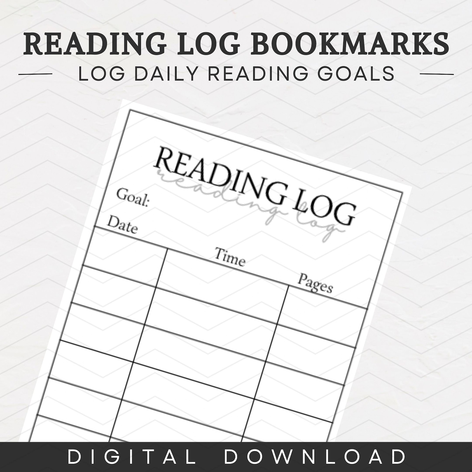 Printable Bookmark Reading Log Reading Tracker Reading Journal Reading ...