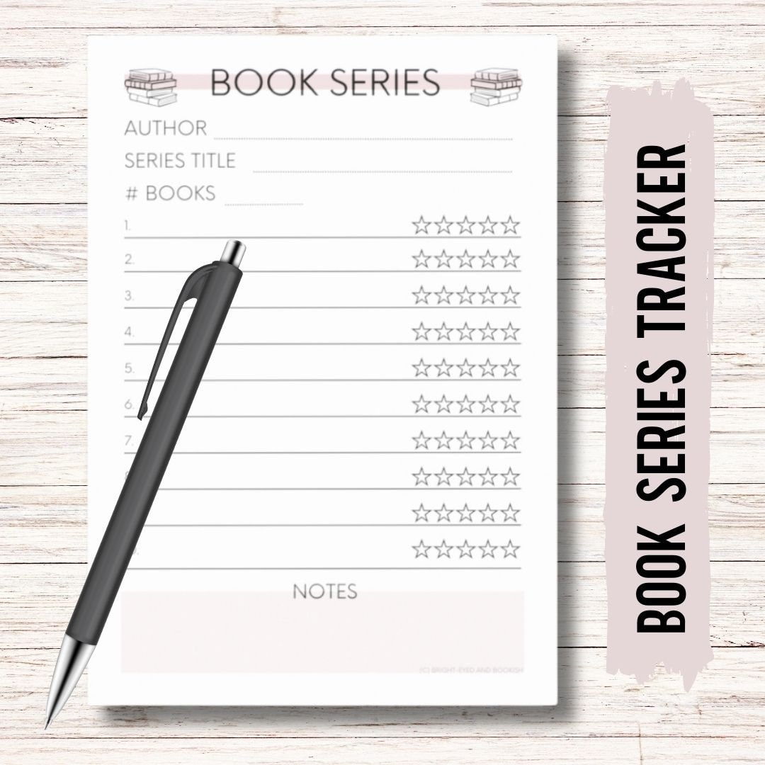 Book Series Tracker List Printable Reading List Book Tracker List Book ...