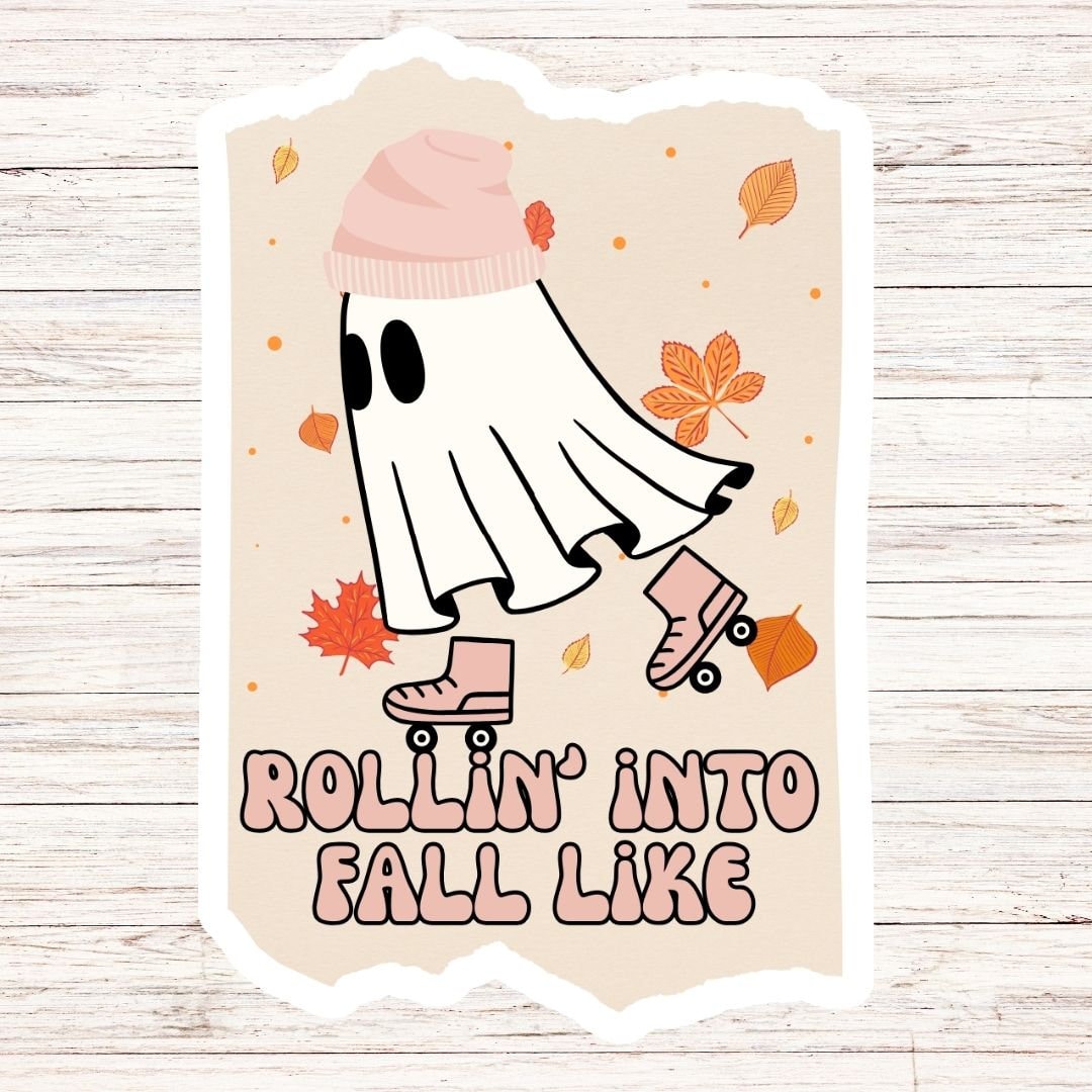 Funny Ghost Sticker Fall Sticker Trick or Treat Sticker Cute - Etsy