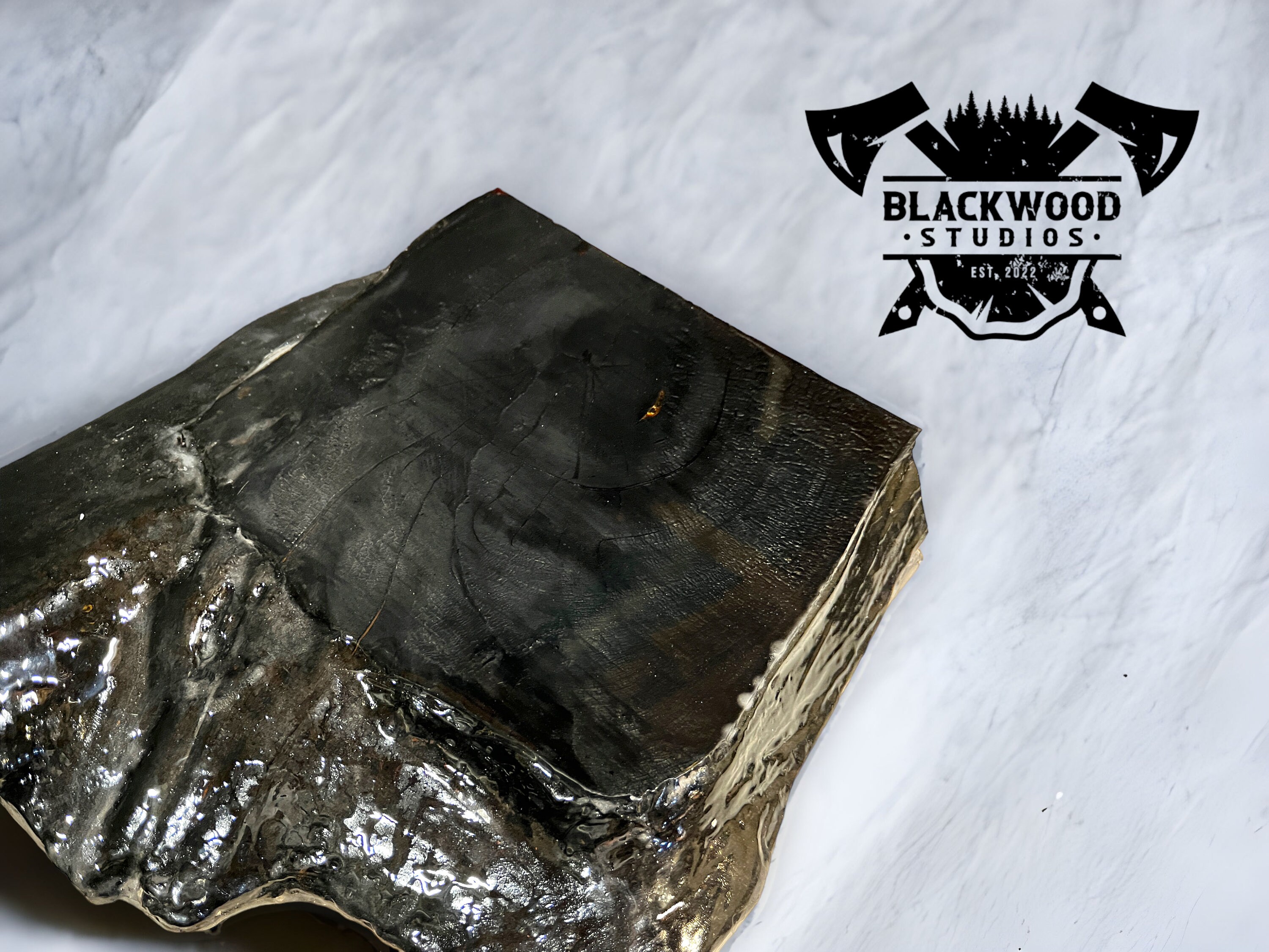 The Black Mirror Shou Sugi Ban Charred Cedar Live Edge Coffee & End ...