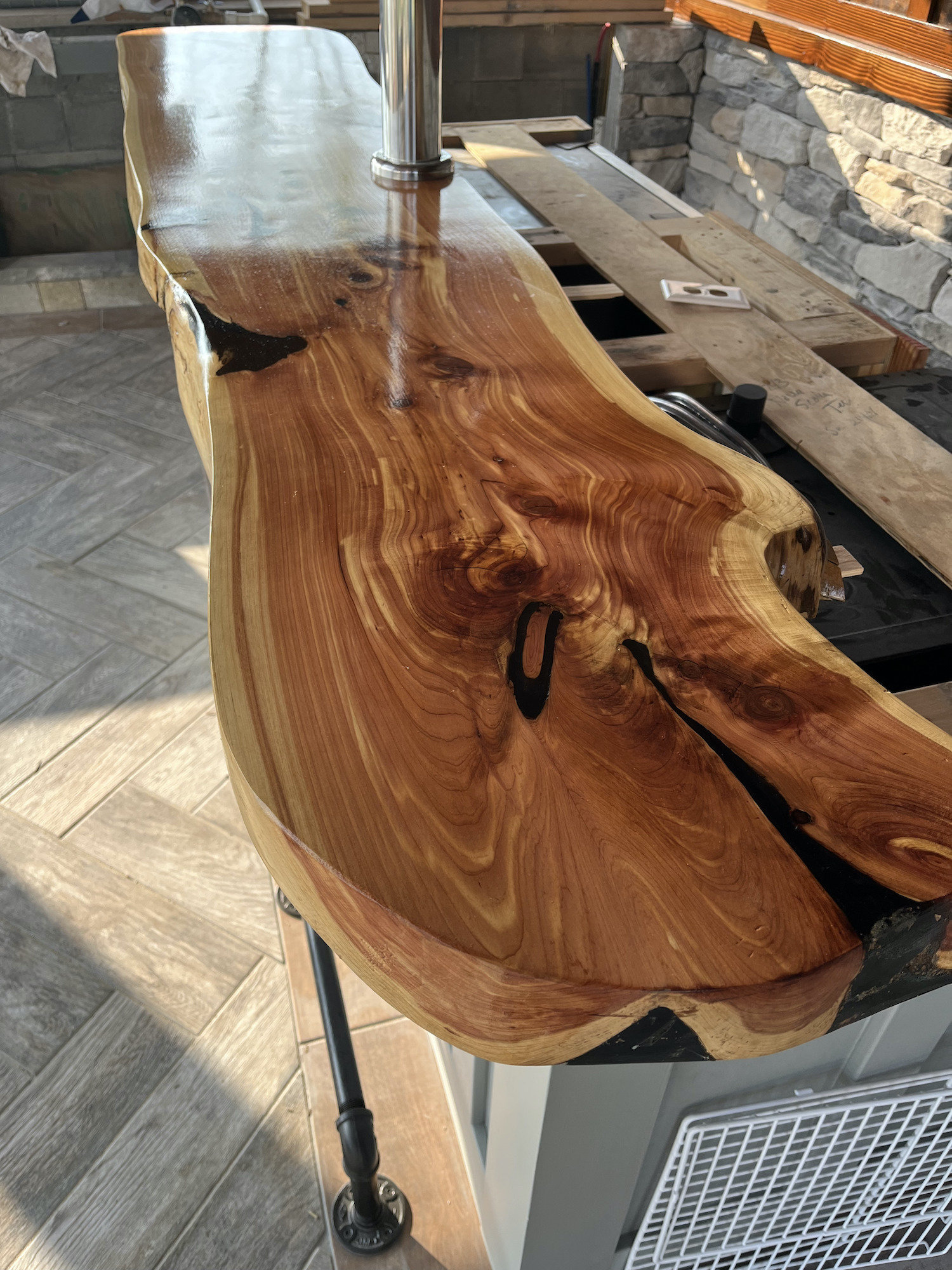 Red Cedar Live Edge Outdoor Bar Top - Etsy