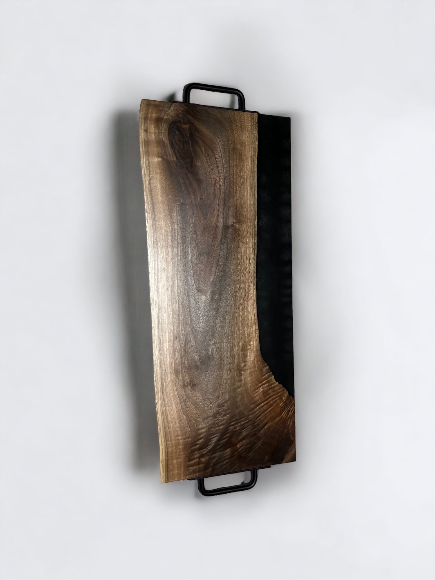 Jet Black Epoxy Accent Serving Tray - Etsy