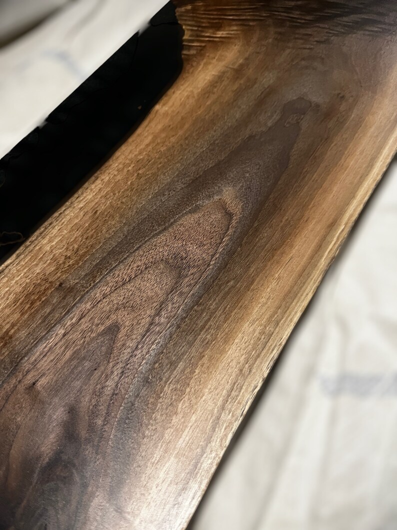 Jet Black Epoxy Accent Serving Tray - Etsy