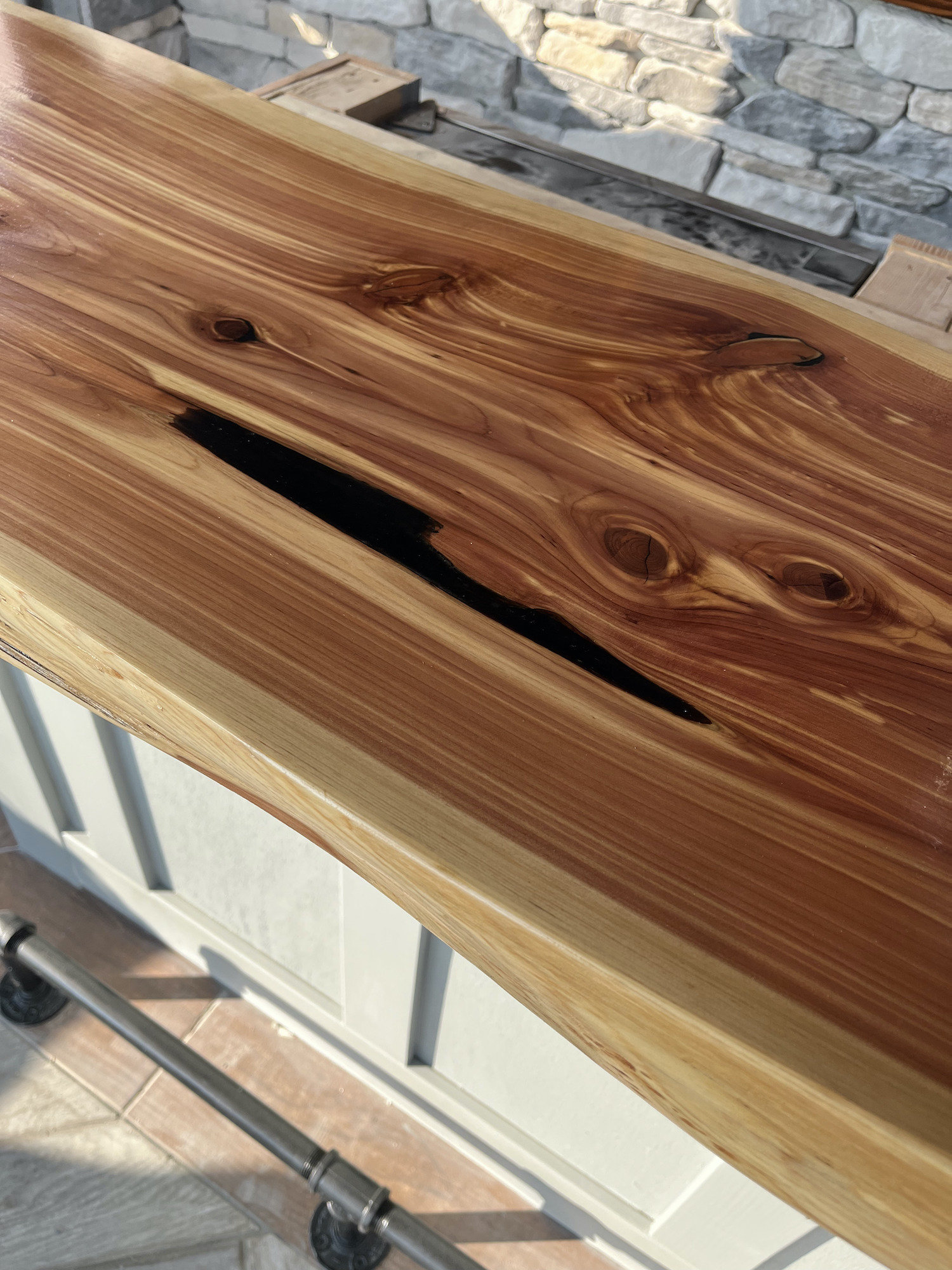 Red Cedar Live Edge Outdoor Bar Top - Etsy