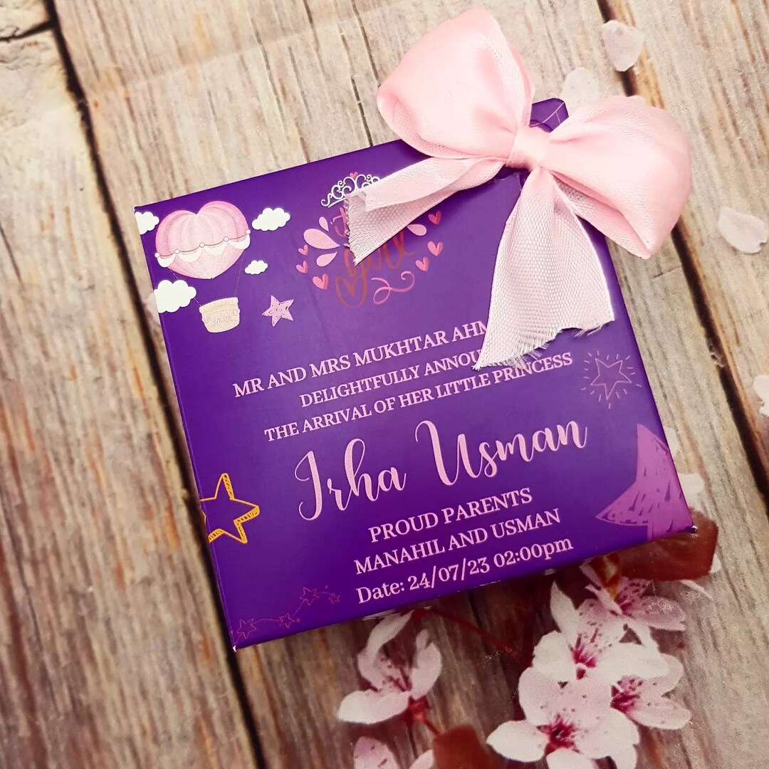 50 Sweet Boxes for Baby Announcement Customized Sweet Box for - Etsy