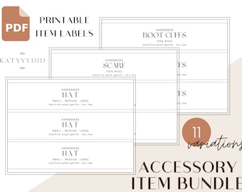 Simple Printable Knitting or Crochet Gift Tags - Etsy