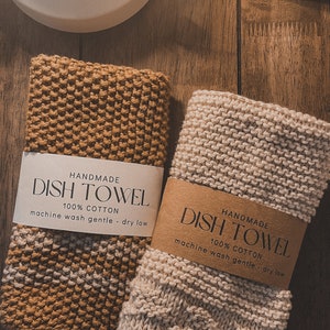PRINTABLE Vintage Dishcloth & Washcloth Wrap Labels, DIY Knit Crochet ...