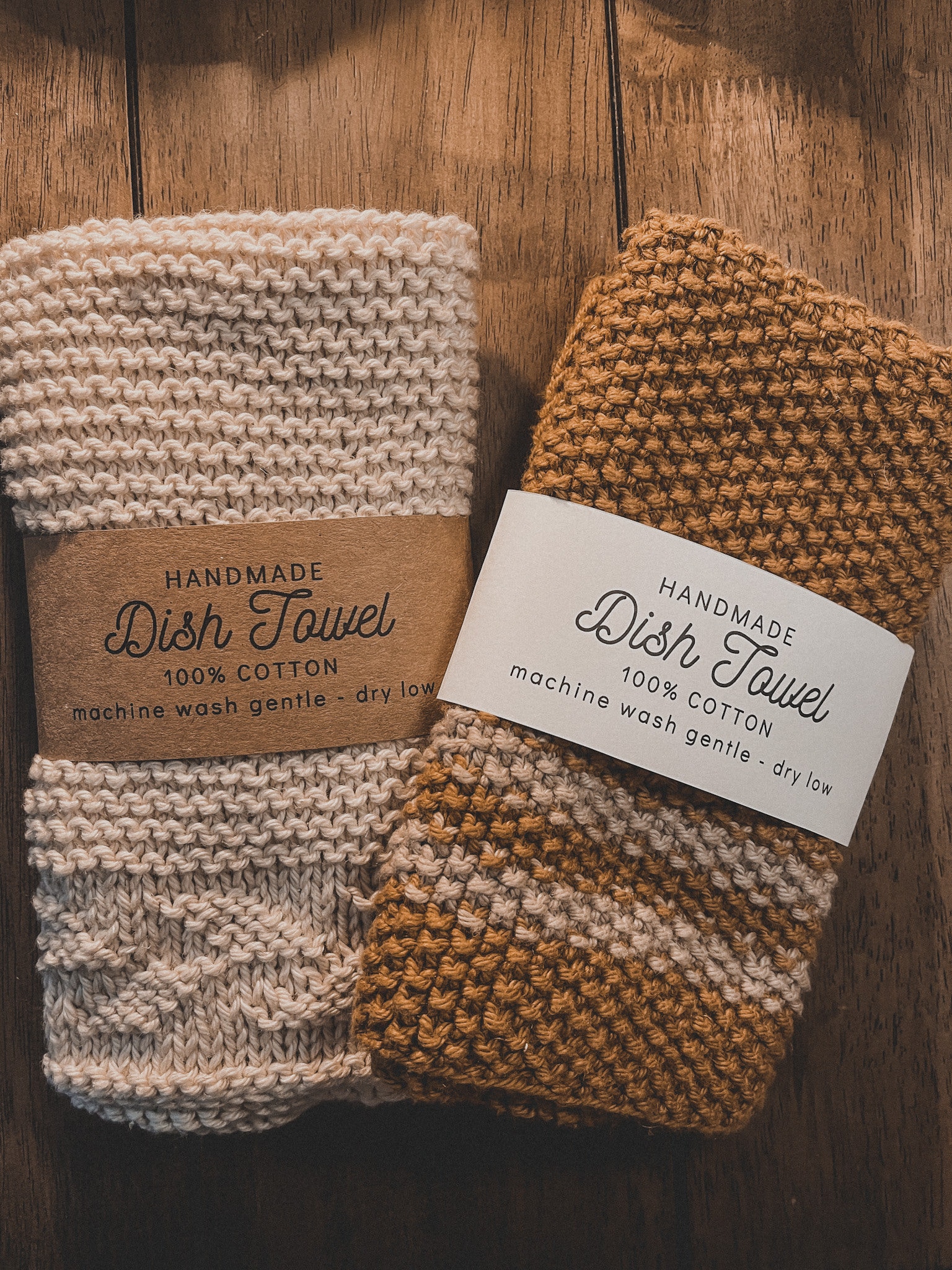 PRINTABLE Farmhouse Dishcloth & Washcloth Wrap Labels, DIY Knit Crochet ...