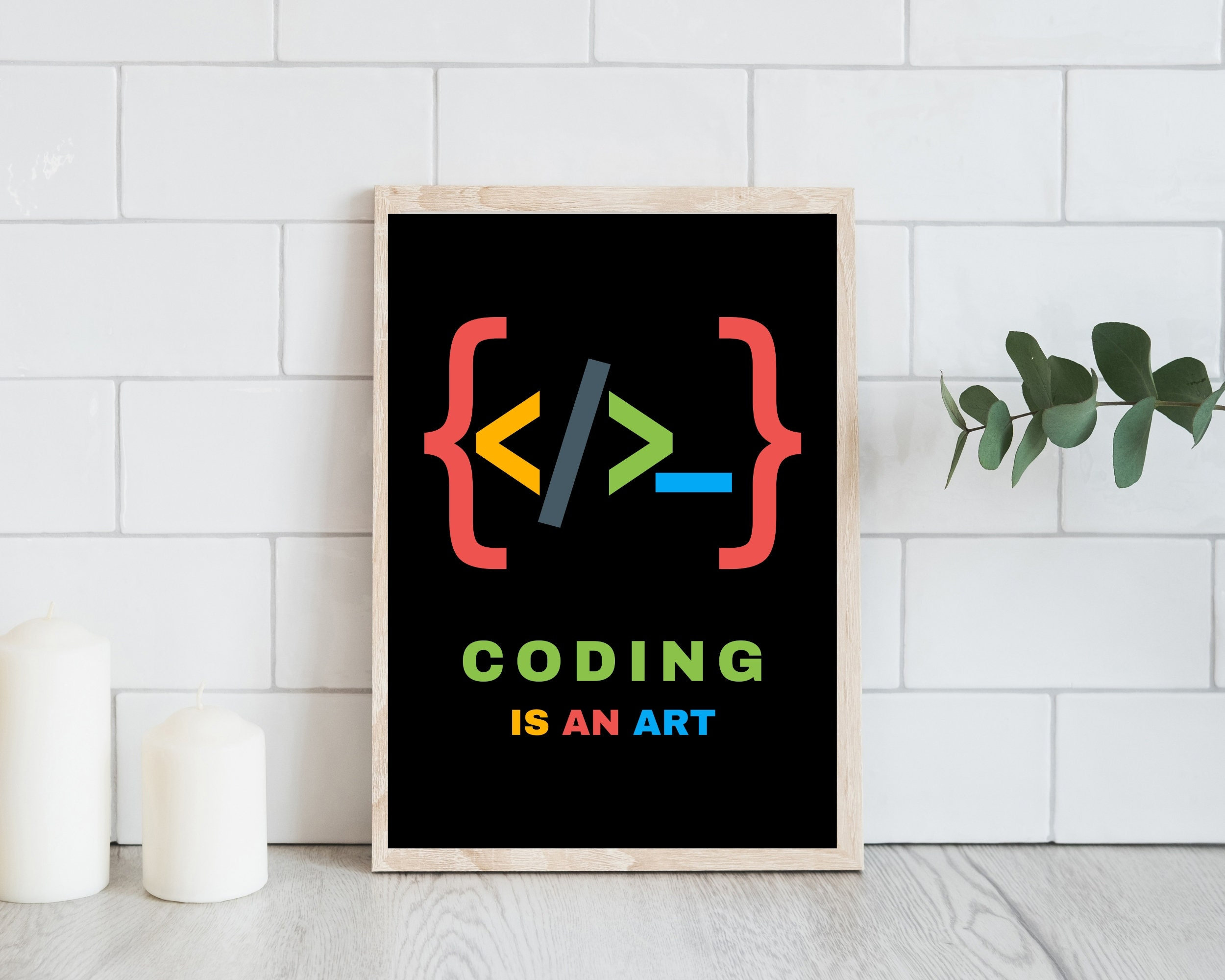 Programming Wall Art - Black Developer Inspirational Quotes, Coding is ...