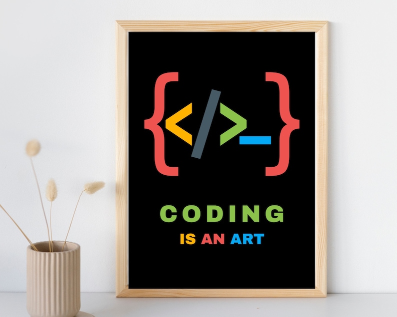 Coding is an Art Print: Developer Office Decor (digital Download) - Etsy